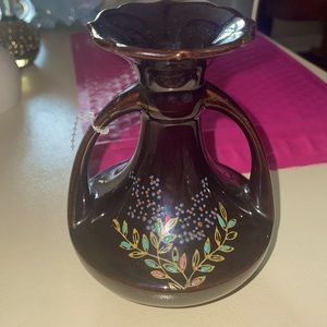 Accents | Vintage Brown Vase Handpainted | Poshmark